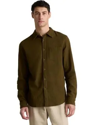 Quince Stretch Selvage Shirt - Olive