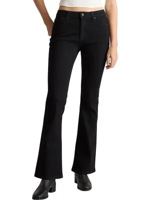 Quince Luna Stretch Flare Jeans - Black