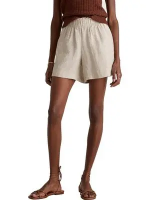 Quince Linen High Waisted Shorts - Flax