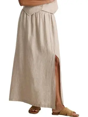 Quince 100% European Linen Maxi Skirt - Flax