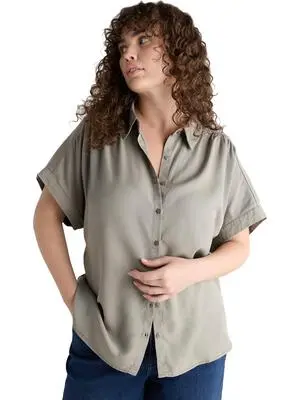 Quince Quince Vintage Wash Camp Shirt Olive