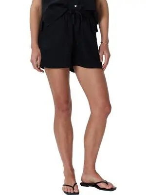 Quince Linen Shorts - Black