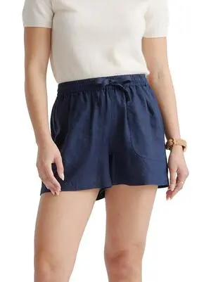 Quince Linen Shorts Deep Navy