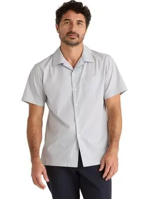 Quince Stretch Poplin Camp Shirt - Light Grey