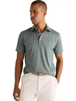 Quince Commuter Stretch Pique Polo - Pine Green