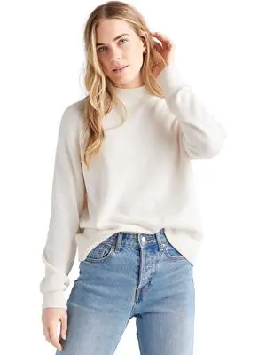 QUINCE Organic Cotton Mock Neck Sweater