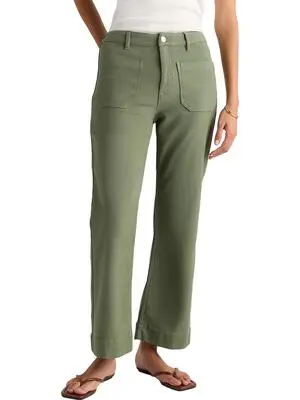 Quince Women's French Terry Wide Leg Pants Faded Cargo