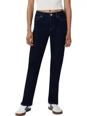 Quince Bella Stretch Straight Jeans - Deep Rinse
