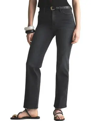 Quince Bella Stretch Straight Jeans - Faded Black