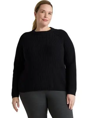 Quince Fisherman Crew Sweater - Black