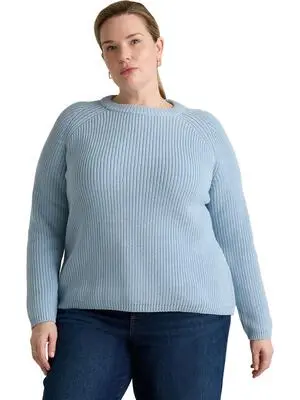 Quince Fisherman Crew Sweater - Sky Blue