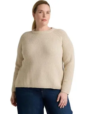 Quince Fisherman Crew Neck Sweater - Speckled Beige