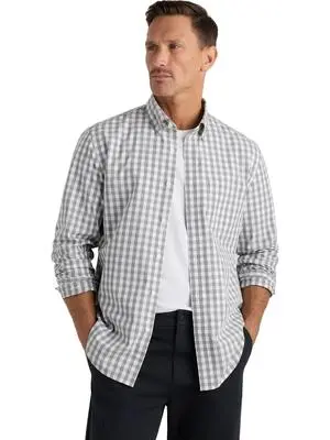 Quince Stretch Poplin Shirt - Grey Gingham