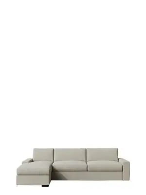 Quince Stillman Chaise Sectional In Performance Basketweave - Flax