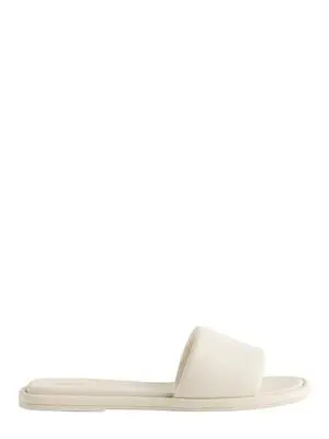 Quince Italian Leather Slide Sandal Bone