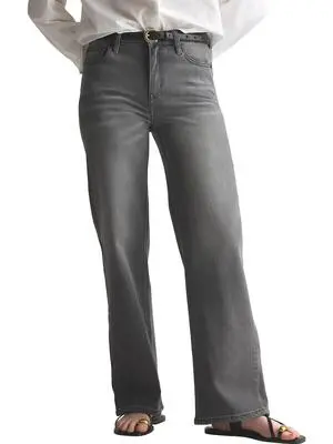 Quince Quince Bella Stretch Relaxed Straight Jeans Stonewashed Grey