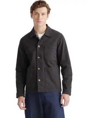 Quince Organic Comfort Stretch Chore Jacket - Black