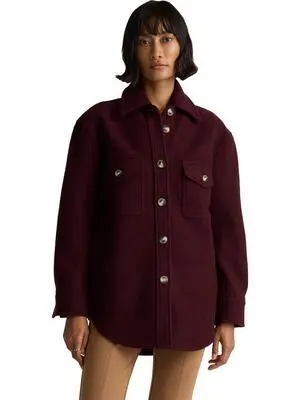 Quince Merino Wool Shirt Jacket - Mulled Wine