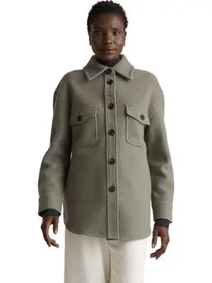 Quince 100% Merino Wool Shirt Jacket - Olive