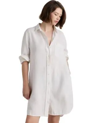 Quince 100% European Linen Shirt Dress - White
