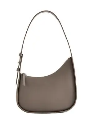 Quince Italian Leather Asymmetrical Mini Shoulder Bag - Mink