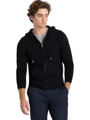 Quince Cashmere Full-zip Hoodie - Black