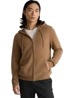 Quince Cashmere Full-zip Hoodie - Teak