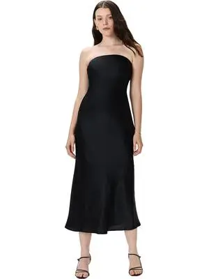 Quince Strapless Midi Dress Black