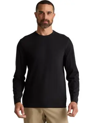 Quince 100% Pima Cotton Luxe Touch Long Sleeve T-shirt - Bold Black