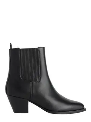 Quince Italian Leather Western Chelsea Ankle Boot - Black