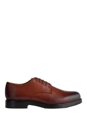 Quince Calfskin Leather Derby Brandy