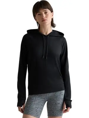 Quince Performance Pullover Hoodie - Black