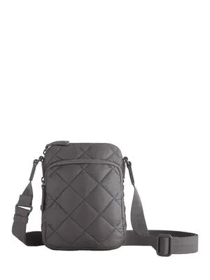 Quince Transit Quilted Phone Crossbody - Charcoal
