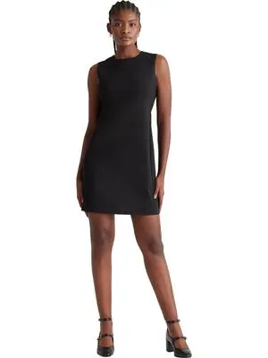 Quince Italian Wool Sleeveless Dress - Black