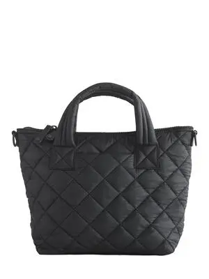Quince Quince Transit Quilted Small Crossbody Tote Black