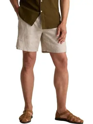 Quince Linen Drawstring Beach Shorts 7 - Flax