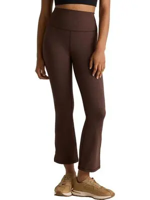 Quince Ultra-soft Cropped Bootcut Pants - Heather Espresso