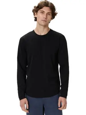 Quince Men's Flex Curve Long Sleeve T-shirt Black