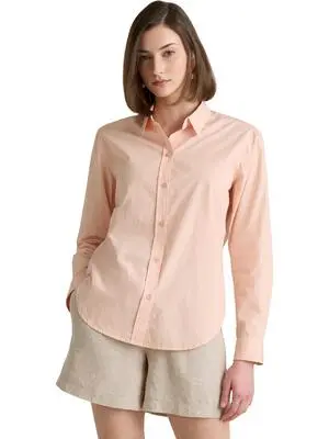 Quince Organic Cotton Poplin Long Sleeve Shirt Ballet Slipper