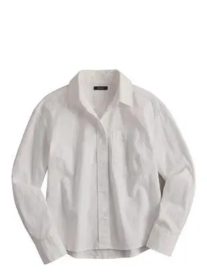 QUINCE Quince Organic Cotton Poplin Long Sleeve Boyfriend Shirt