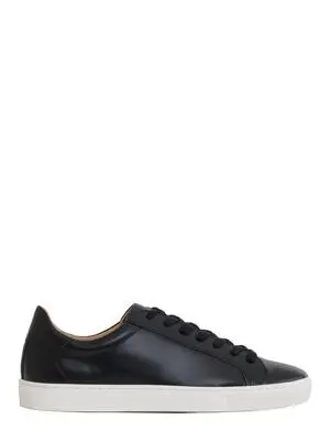 Quince Leather Low-Top Sneaker Black
