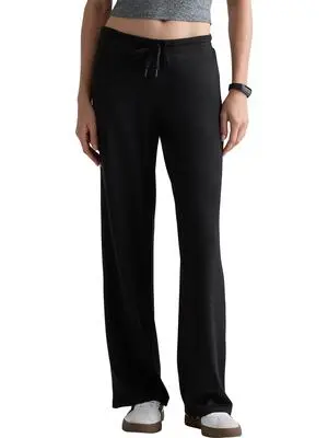 Quince Quince Flowknit Wide Leg Pants Black