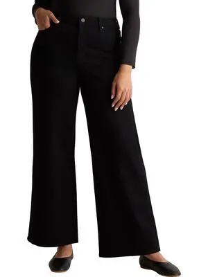 Quince QUINCE Bella Stretch Wide Leg Jeans Black