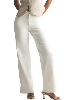 Quince Quince Bella Stretch Wide Leg Jeans Cloud White