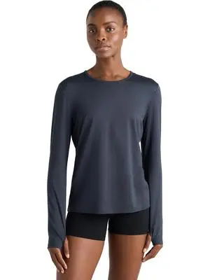 Quince Flowknit Breeze Long Sleeve Top - Heather Deep Navy