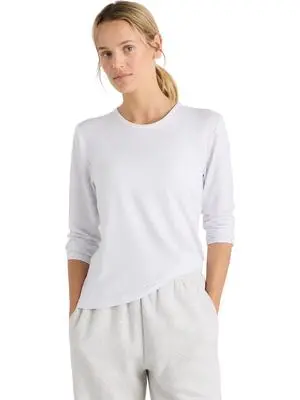 Quince Flowknit Breeze Long Sleeve Top - White