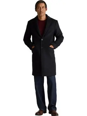 Quince Italian Wool Overcoat Black