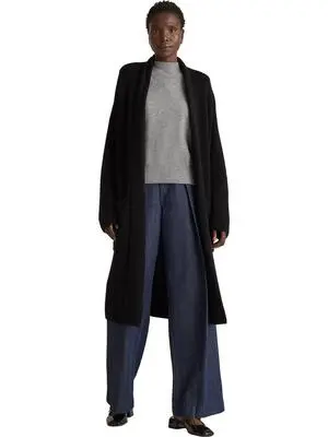 Quince Australian Merino Wool Duster Cardigan - Black