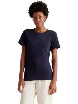 Quince Slub Crewneck T-shirt - Navy