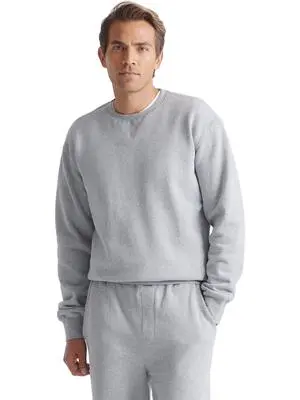 Quince Heavyweight Fleece Crew Sweatshirt Heather Grey